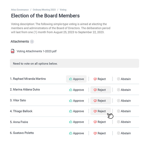 Atlas AGM - Voting and counting digital votes